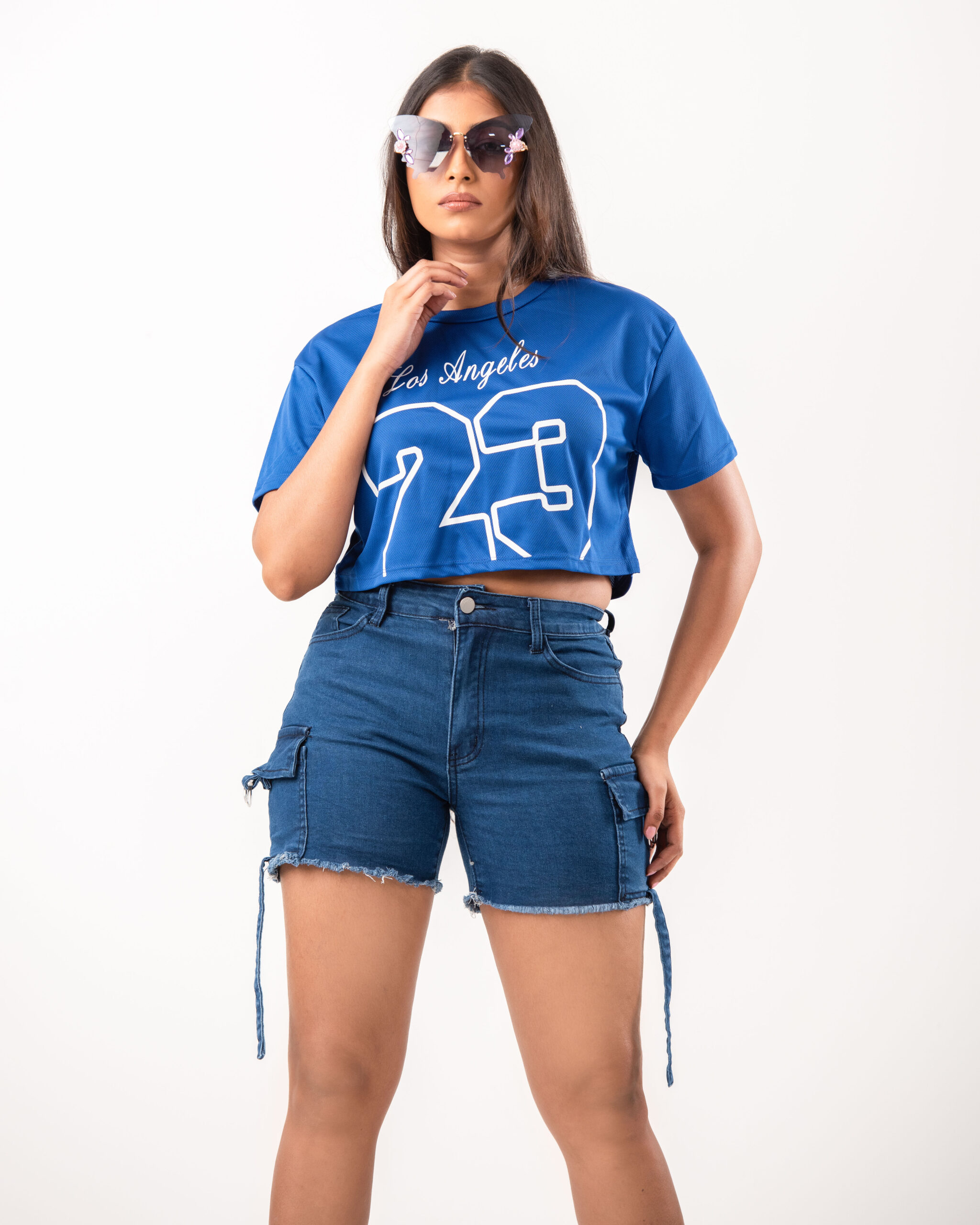 Prive Women Slim Fit Denim shorts with Frayed Hem Design - Genevibes