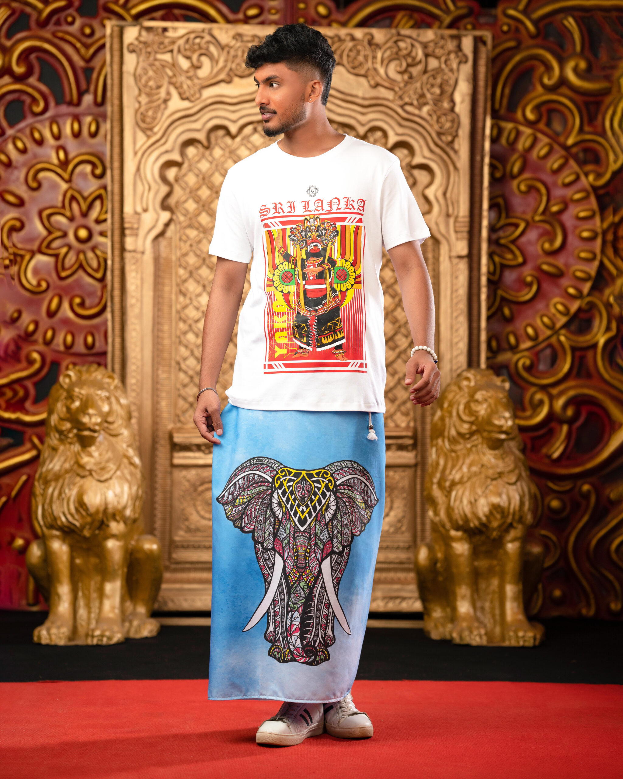 YAKA COLLECTION , FRONT PRINT OVER SIZE WHITE T SHIRT - Genevibes